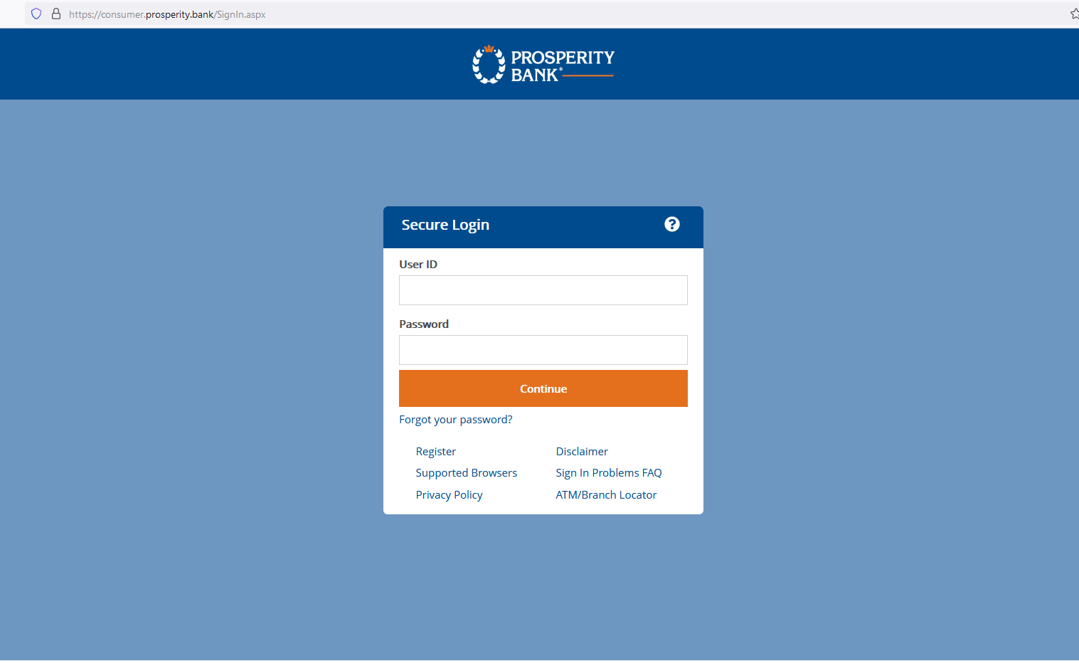 consumer.prosperity.bank - site is not usable · Issue #98095 · webcompat/web-bugs · GitHub