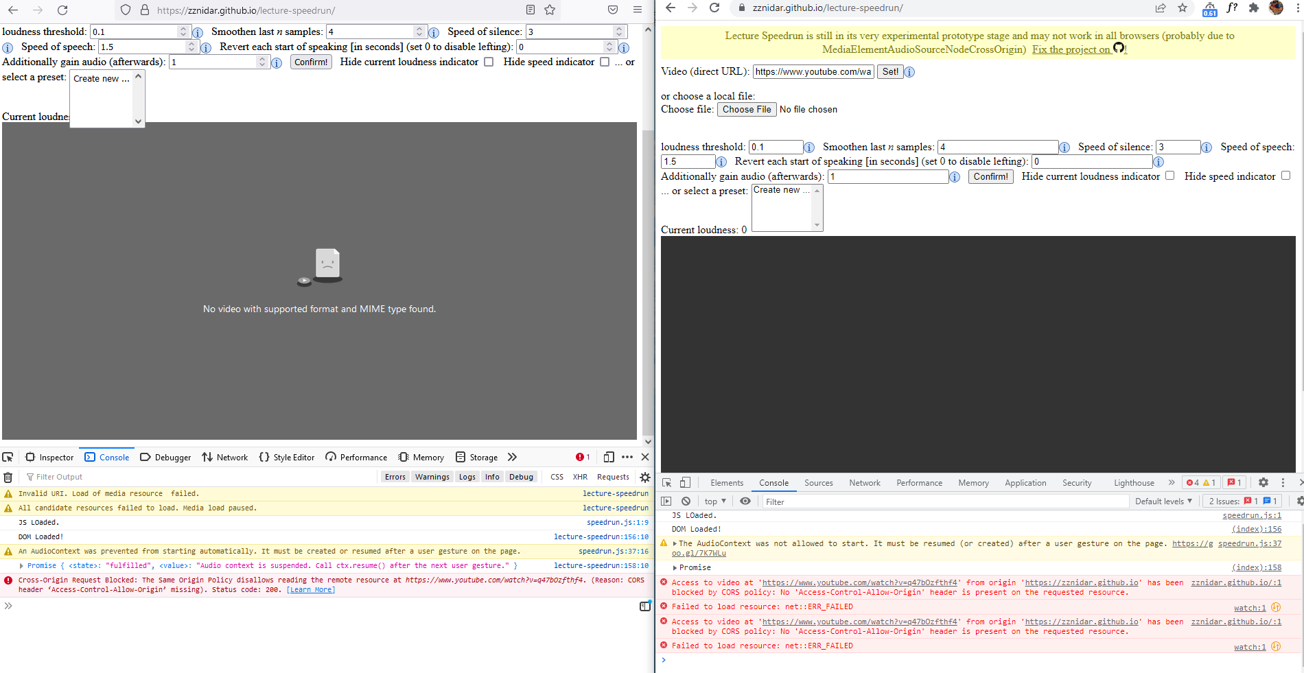 zznidar.github.io - video or audio doesn't play · Issue #99444 · webcompat/web-bugs · GitHub