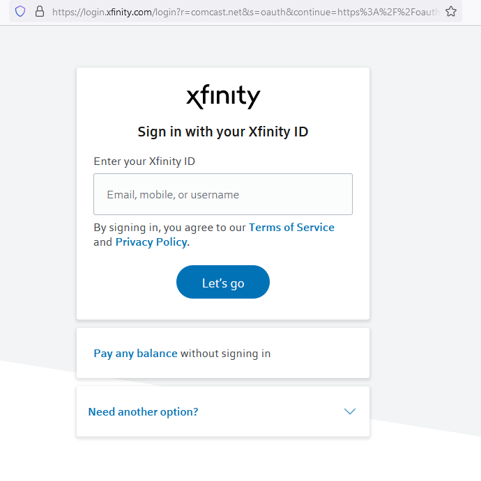 internet.xfinity.com - site is not usable · Issue #100903 · webcompat/web-bugs · GitHub