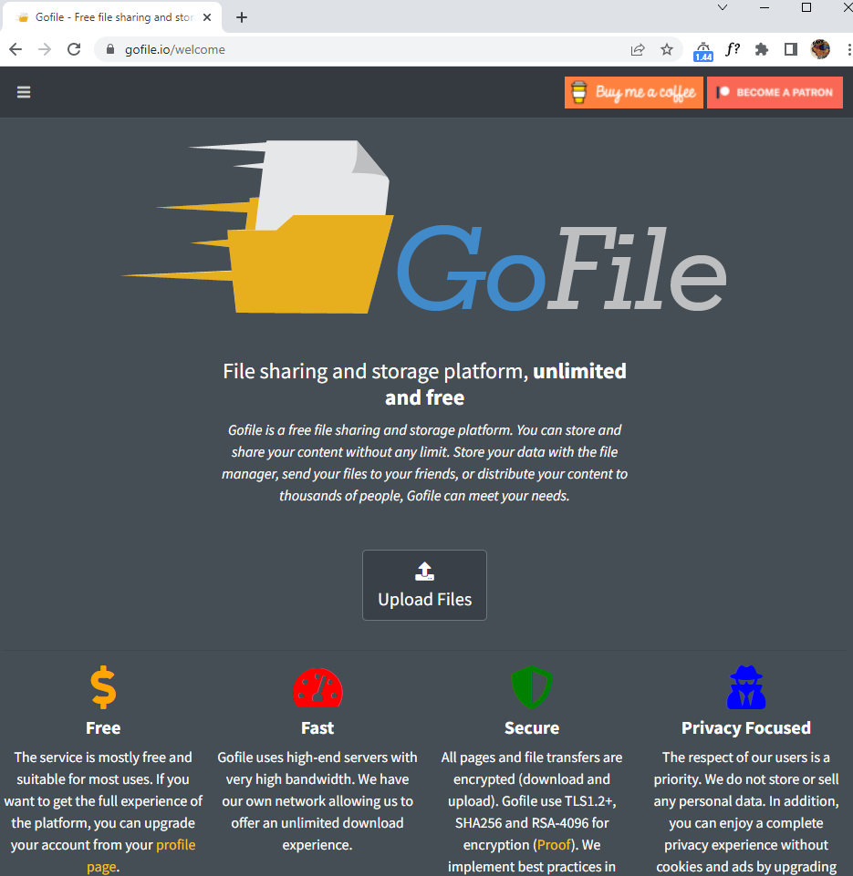 gofile.io - site is not usable · Issue #102185 · webcompat/web-bugs · GitHub