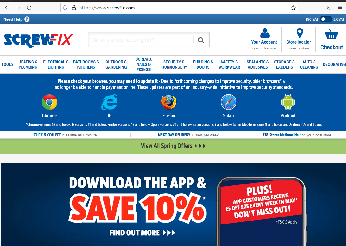 www.screwfix.com - The page does not load with Firefox 100 · Issue ...