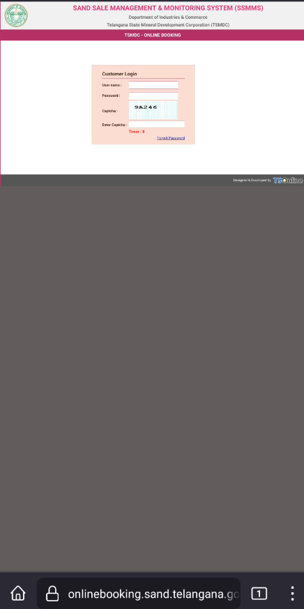 onlinebooking.sand.telangana.gov.in - desktop site instead of mobile site · Issue #105271 ...