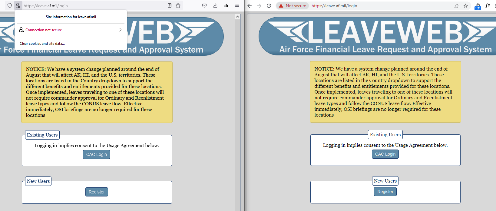 leave.af.mil - see bug description · Issue #109293 · webcompat/web-bugs ...