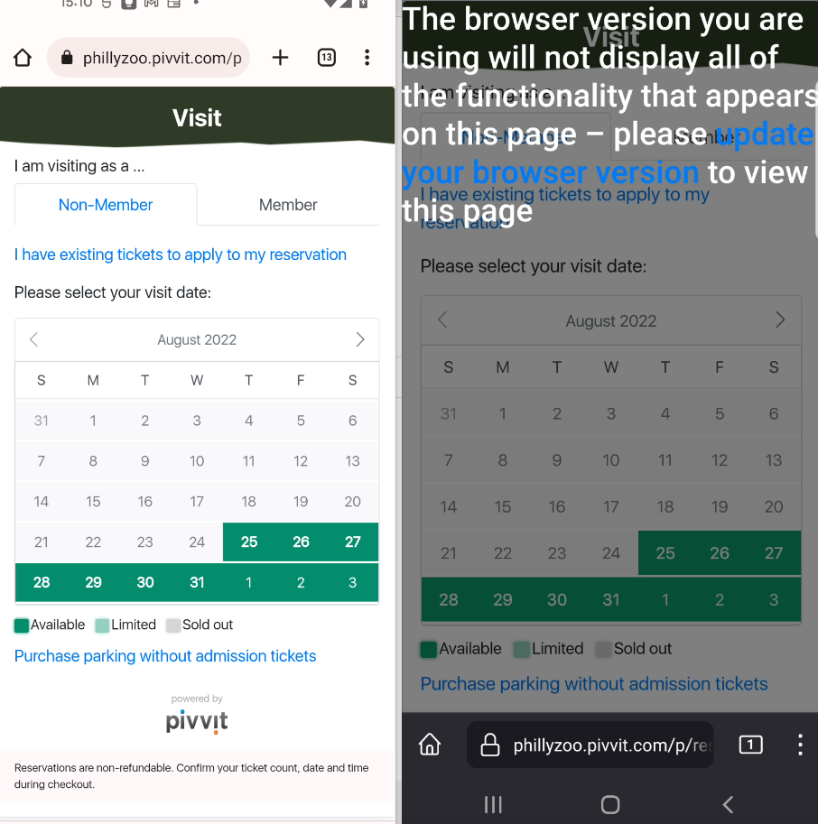 phillyzoo.pivvit.com - Firefox is unsupported browser · Issue #109653 ...