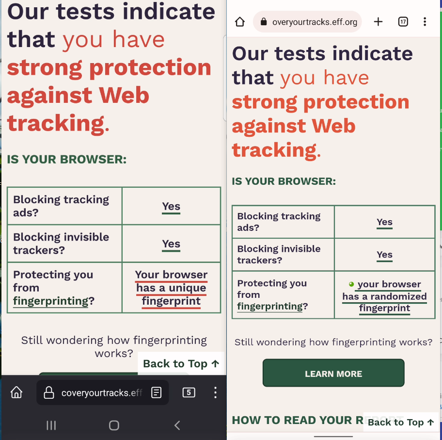 coveryourtracks.eff.org - Firefox has unique fingerprint · Issue #110272 · webcompat/web-bugs ...
