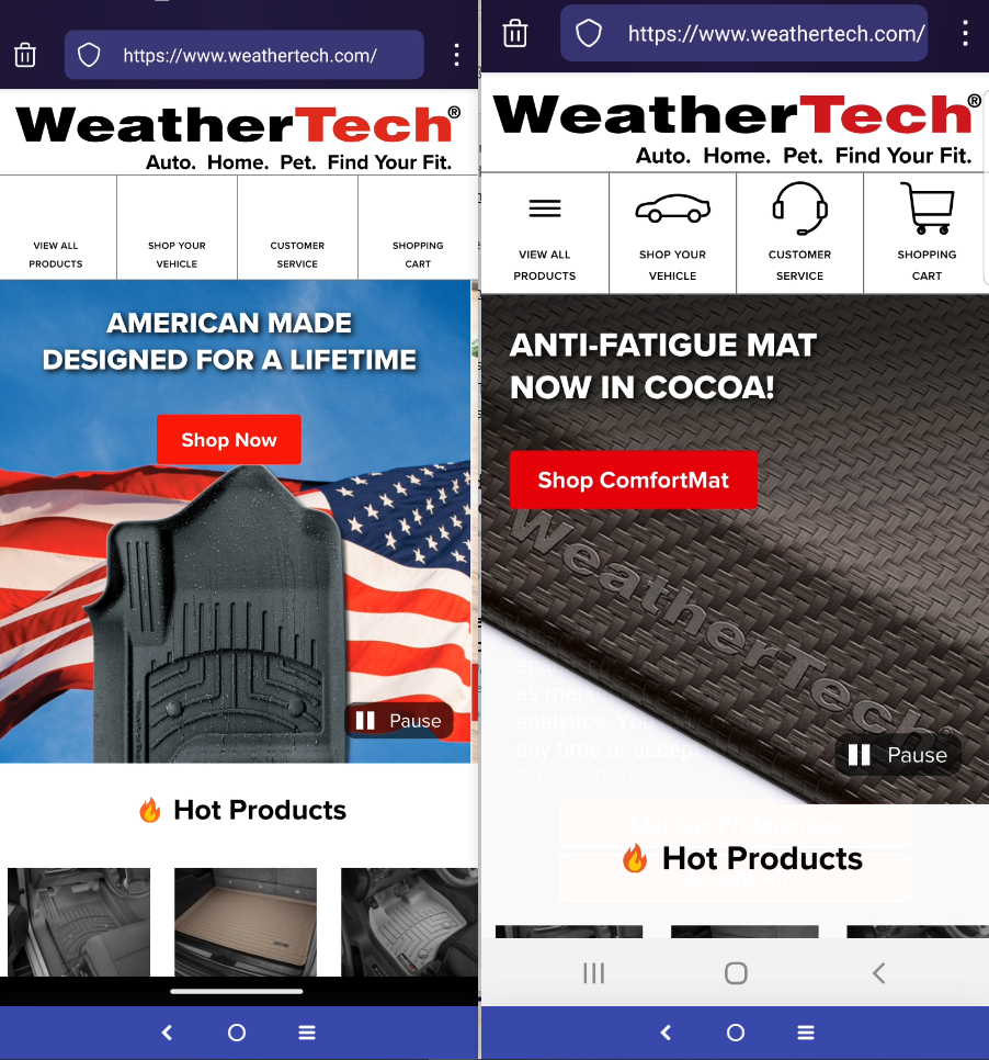 www.weathertech.com - site is not usable · Issue #110484 · webcompat ...
