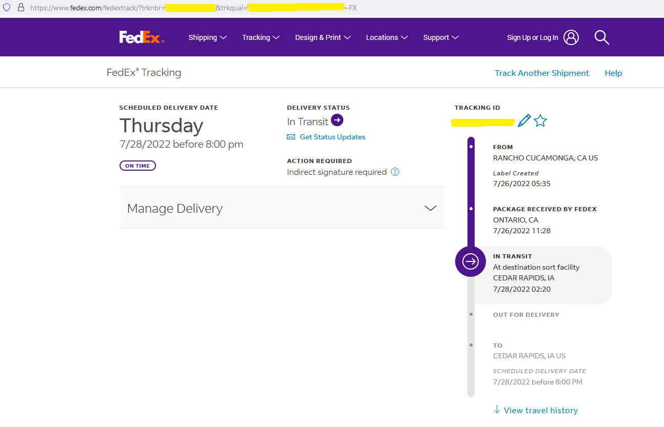 www.fedex.com - Tracking information does not load · Issue #108020 ...