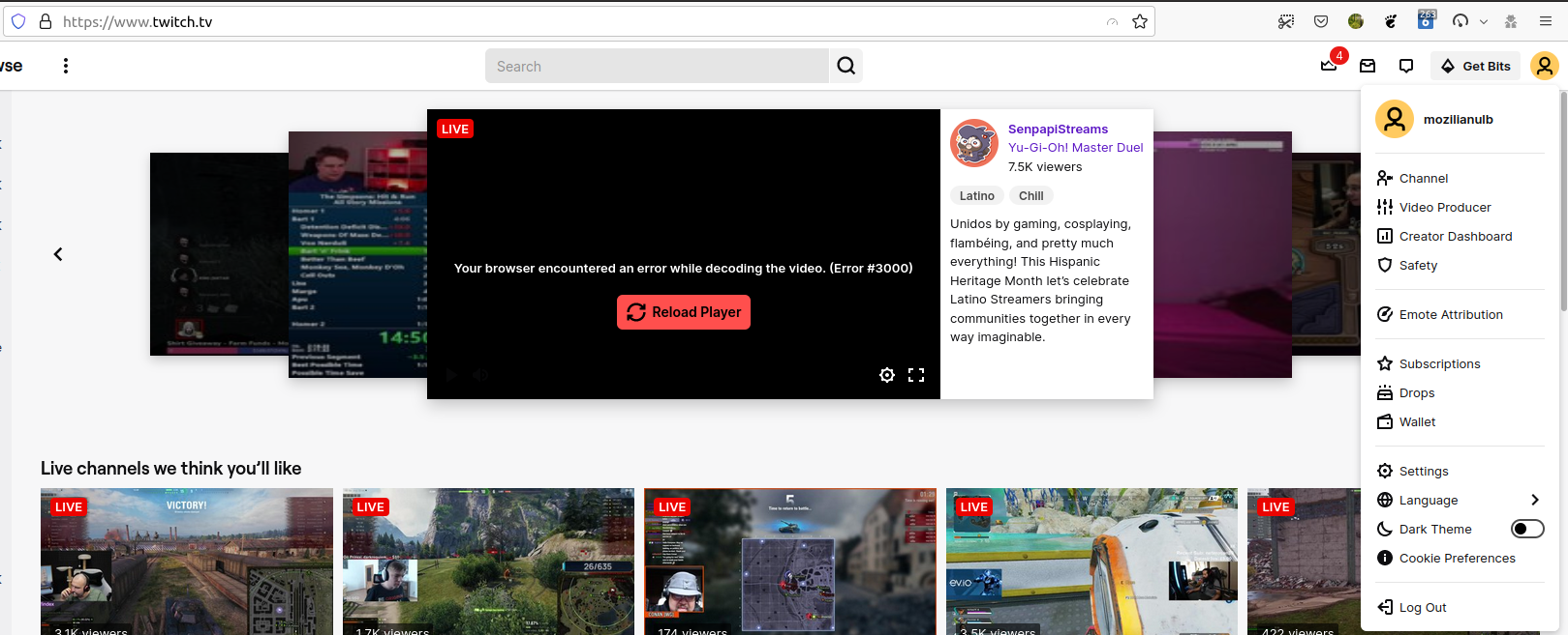 twitch.tv - site is not usable · Issue #111542 · webcompat/web-bugs ...
