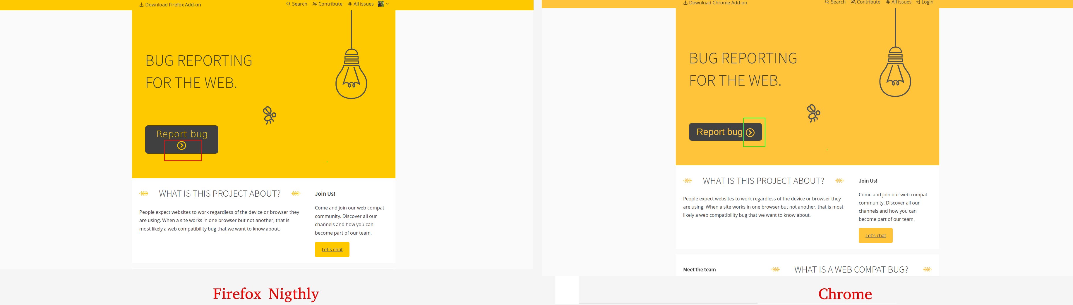 "Report bug" arrow is misaligned on Firefox on Linux · Issue #2367 ...