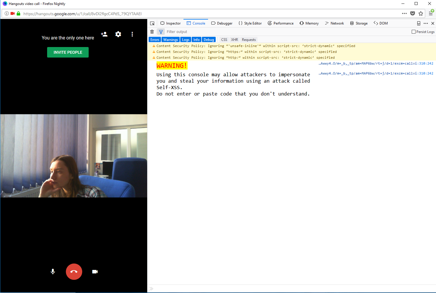 hangouts.google.com - Unable to set “Videos Call” in fullscreen · Issue ...