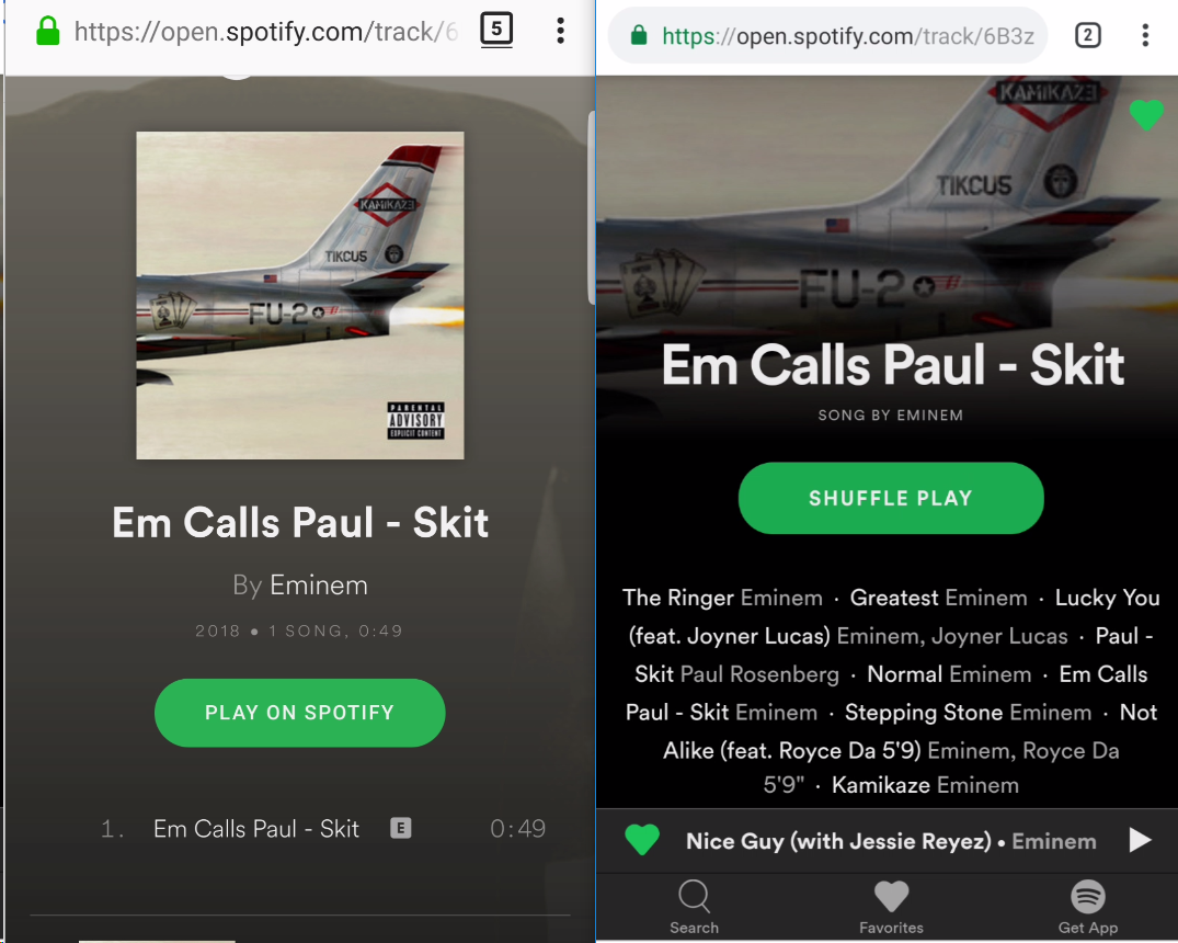 open.spotify.com - Missing “Sign up Free/Log in” / "Search" / "Play ...