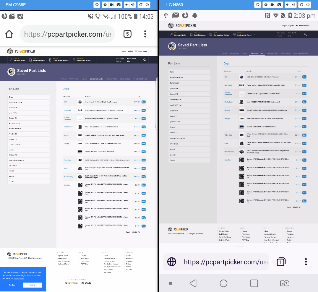 pcpartpicker.com - desktop site instead of mobile site · Issue #29295 ...