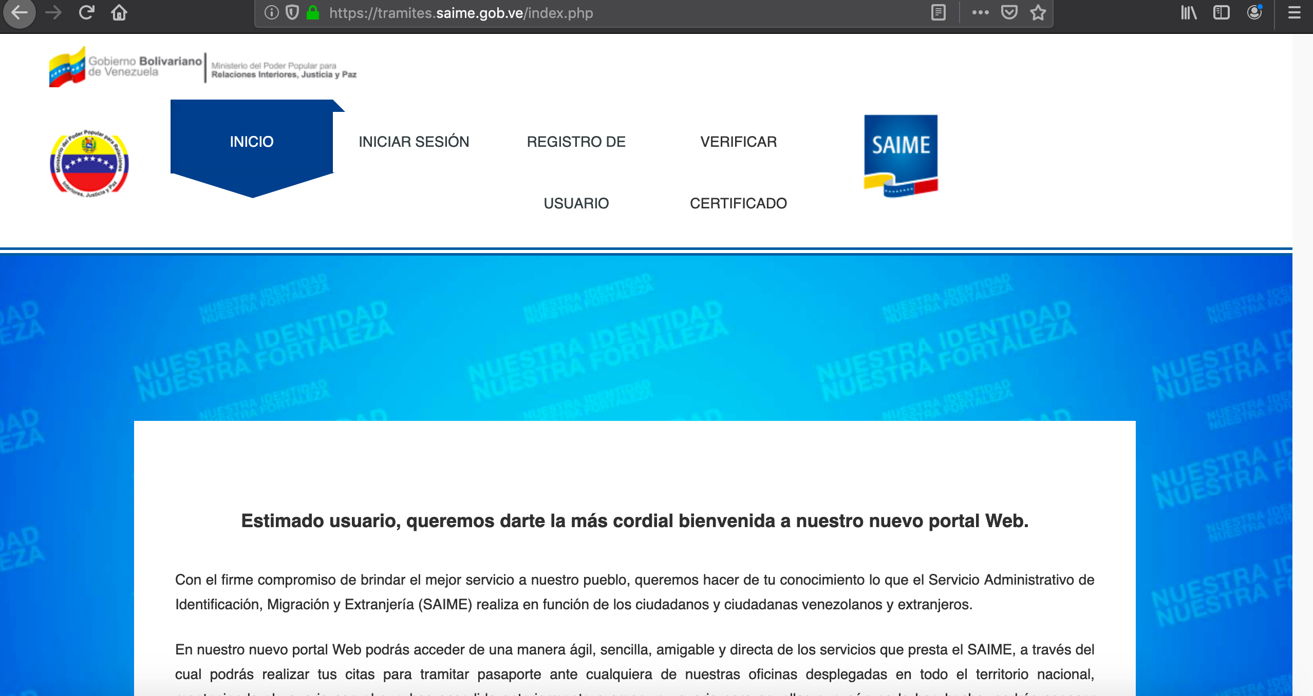 tramites.saime.gob.ve - site is not usable · Issue #31946 · webcompat ...