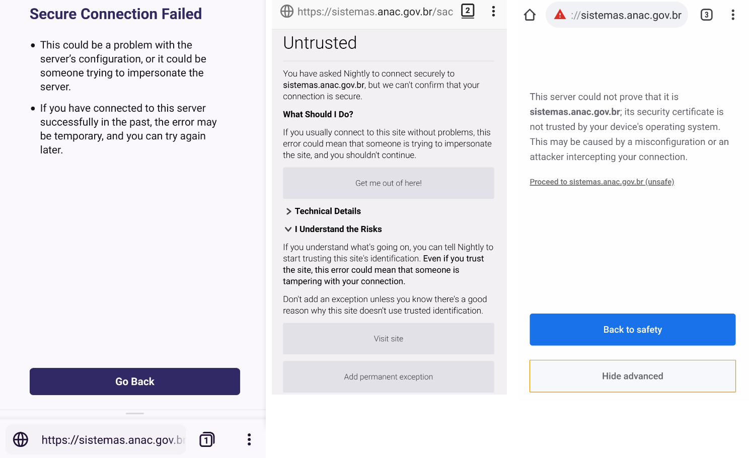 sistemas.anac.gov.br - Unable to access the site · Issue #34583 · webcompat/web-bugs · GitHub
