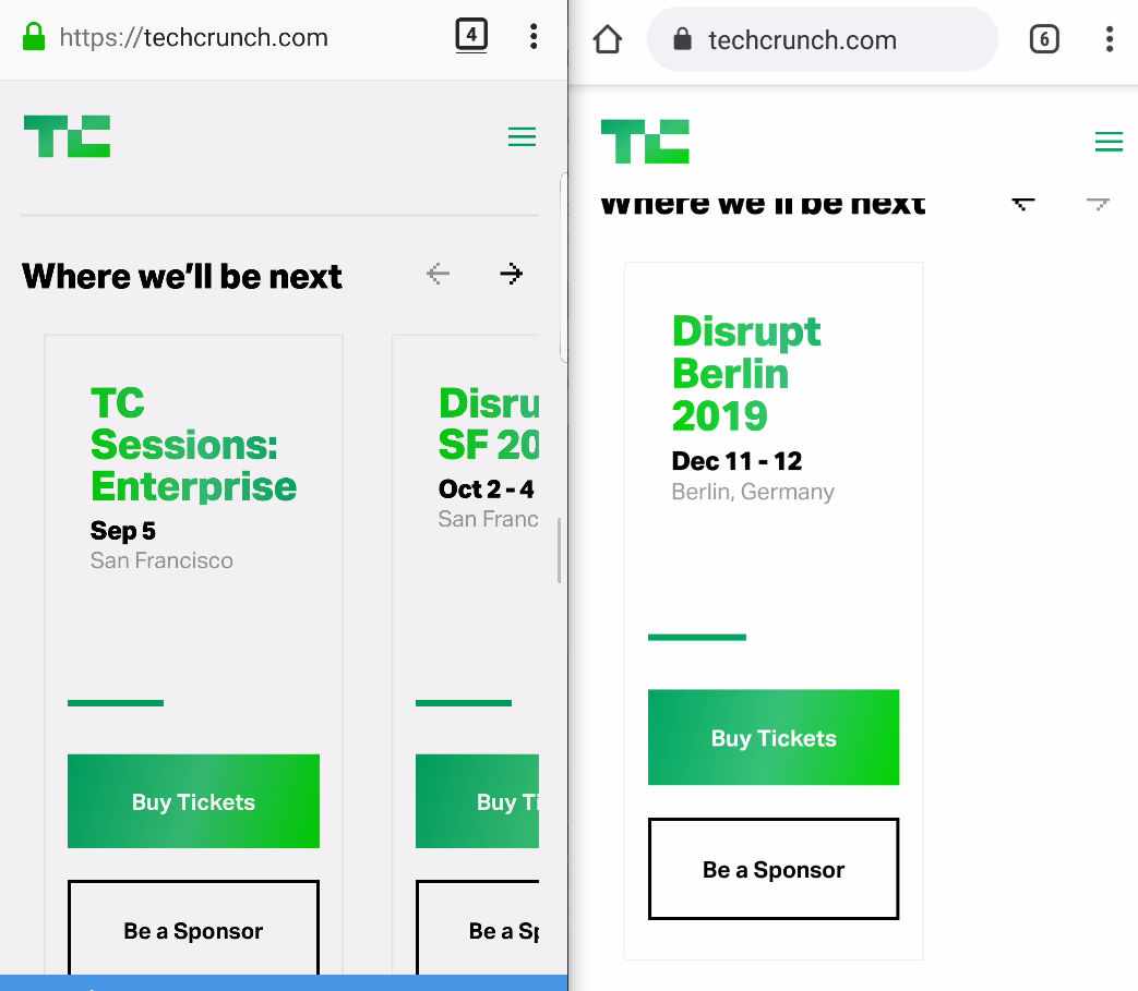 techcrunch.com - The scrolling of horizontal elements is choppy/janky. · Issue #2009 · webcompat ...