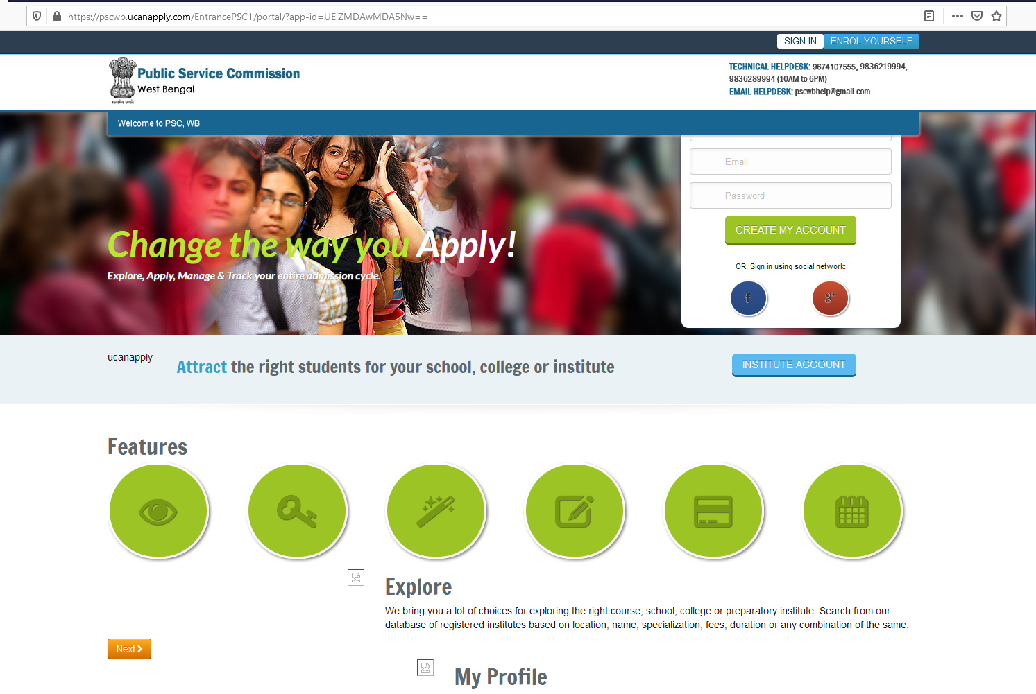 pscwb.ucanapply.com - desktop site instead of mobile site · Issue ...