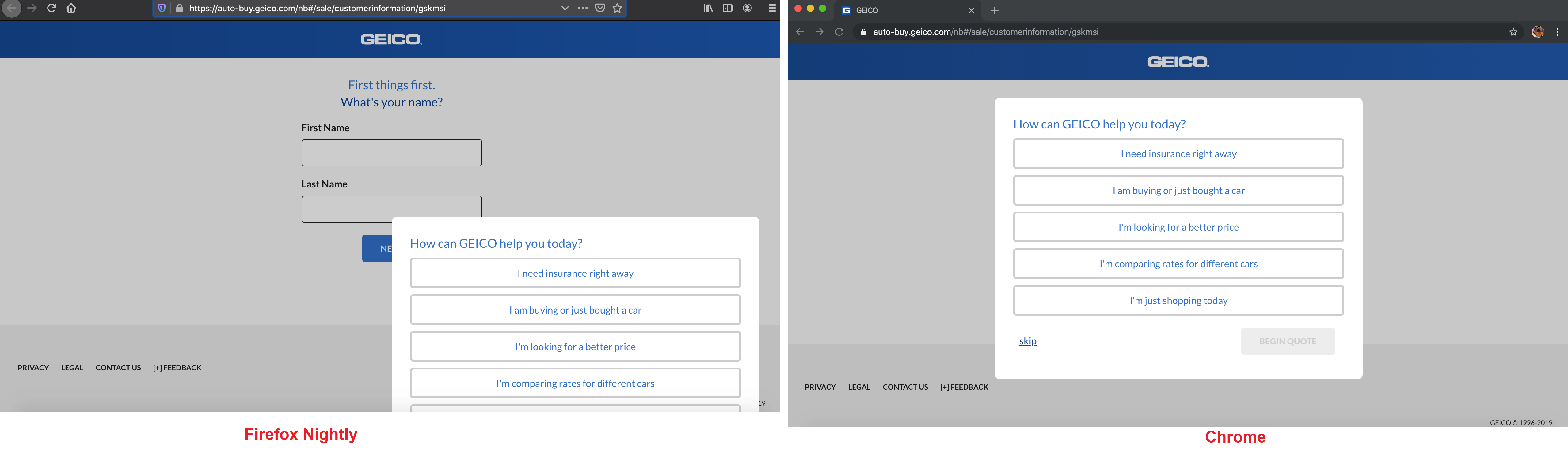 auto-buy.geico.com - Help popup is not centered and unscrollable ...