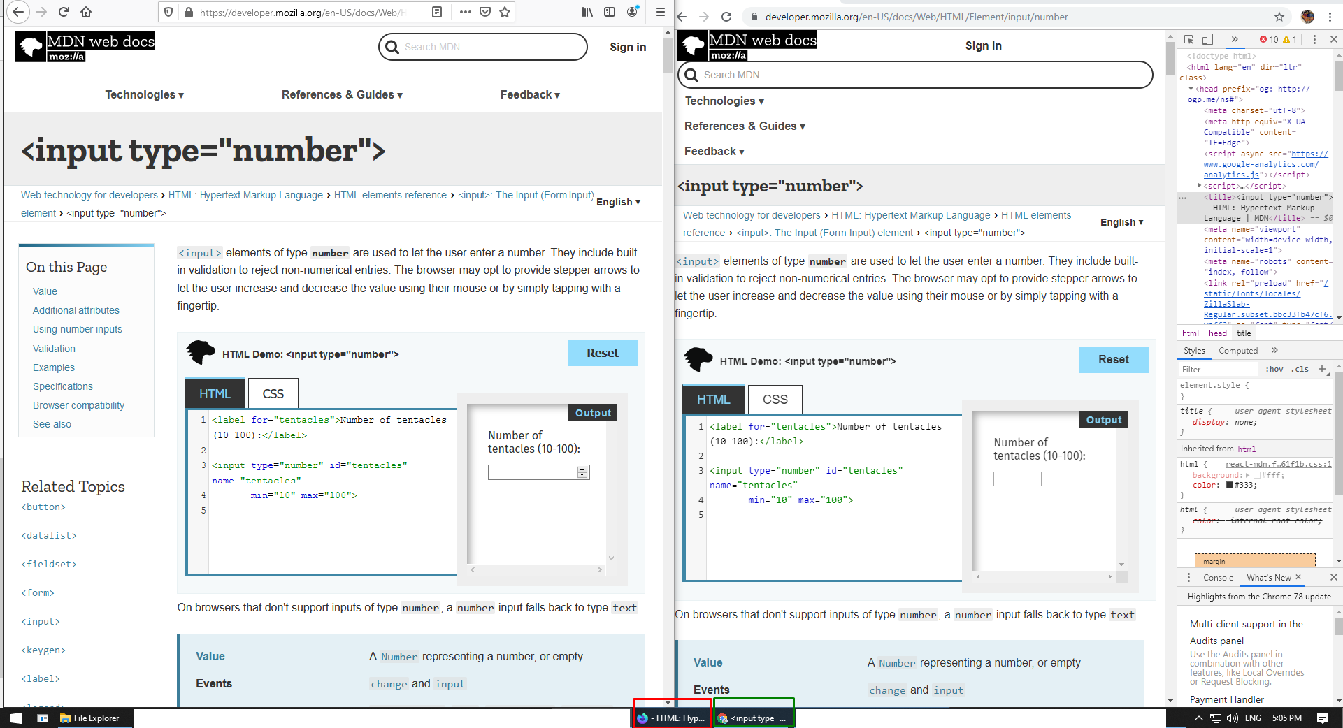 developer.mozilla.org - Incorrect title shown on the taskbar when ...