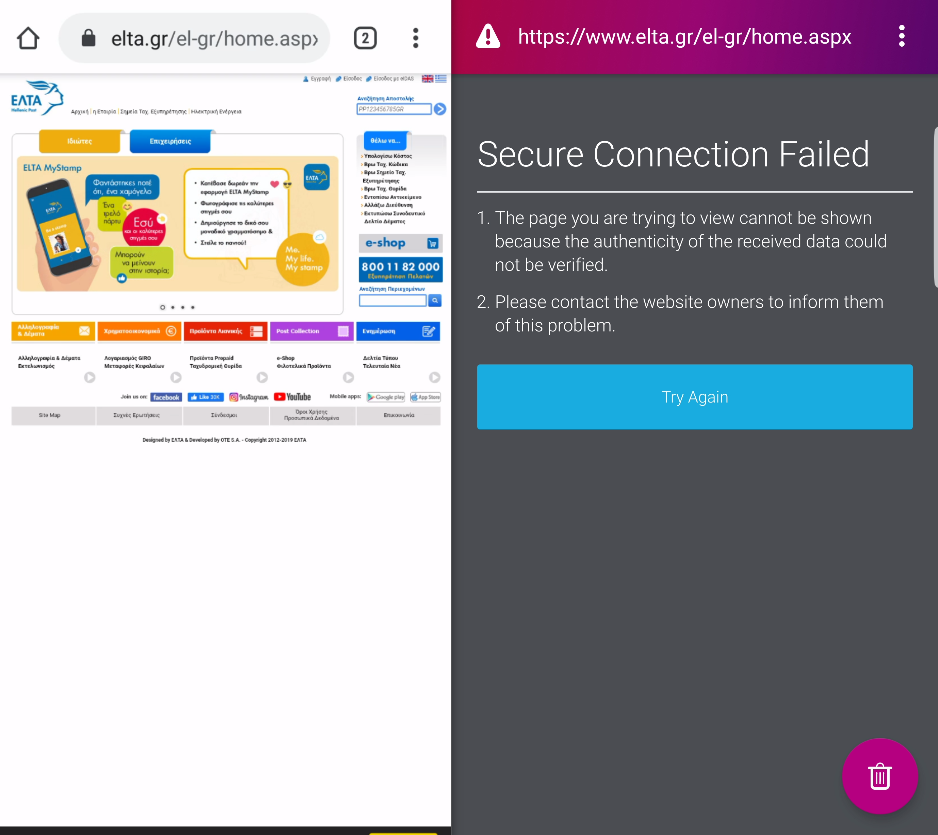 www.elta.gr - "Secure connection failed" when accessing the site · Issue #46207 · webcompat/web ...