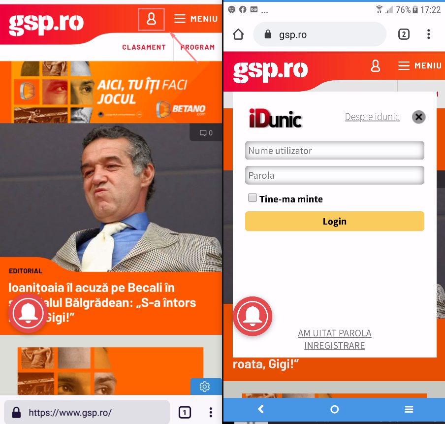 www.gsp.ro - "My account" button is not functional · Issue #49622 ...
