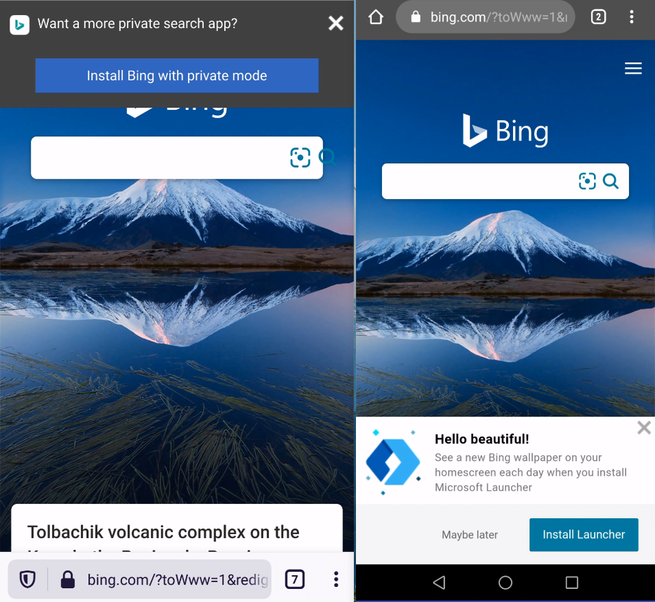 bing.com - desktop site instead of mobile site · Issue #55060 ...