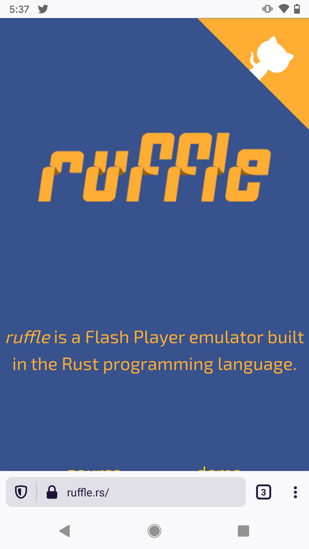 ruffle.rs - design is broken · Issue #55103 · webcompat/web-bugs · GitHub