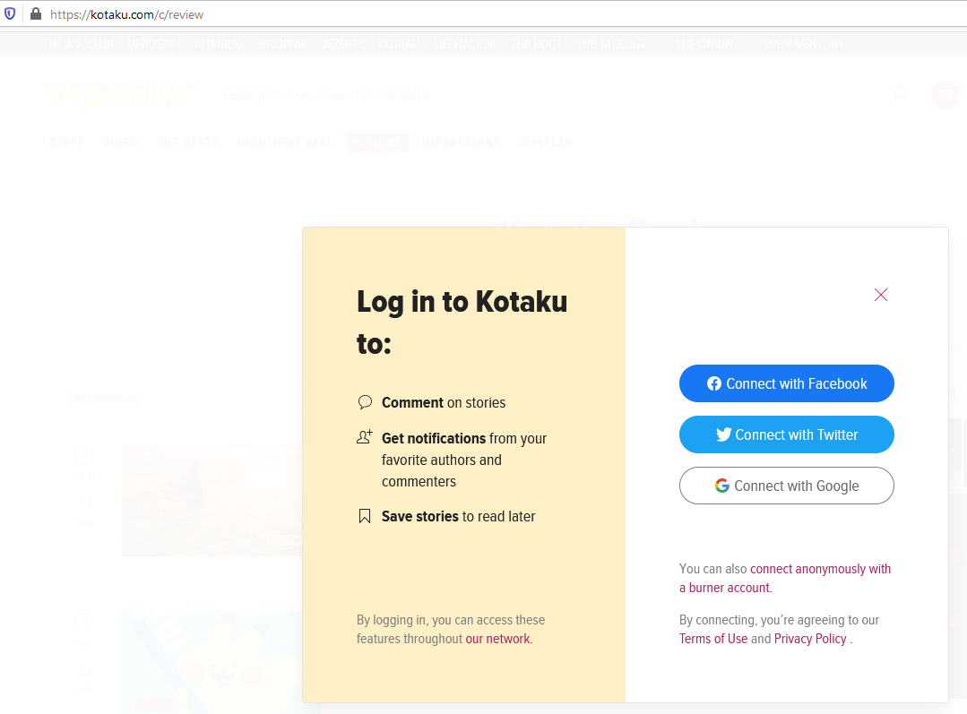kotaku.com - site is not usable · Issue #55457 · webcompat/web-bugs · GitHub