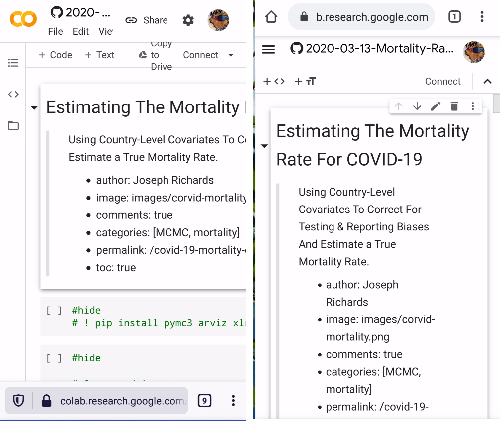 colab.research.google.com - Page is not fully mobile optimized · Issue ...