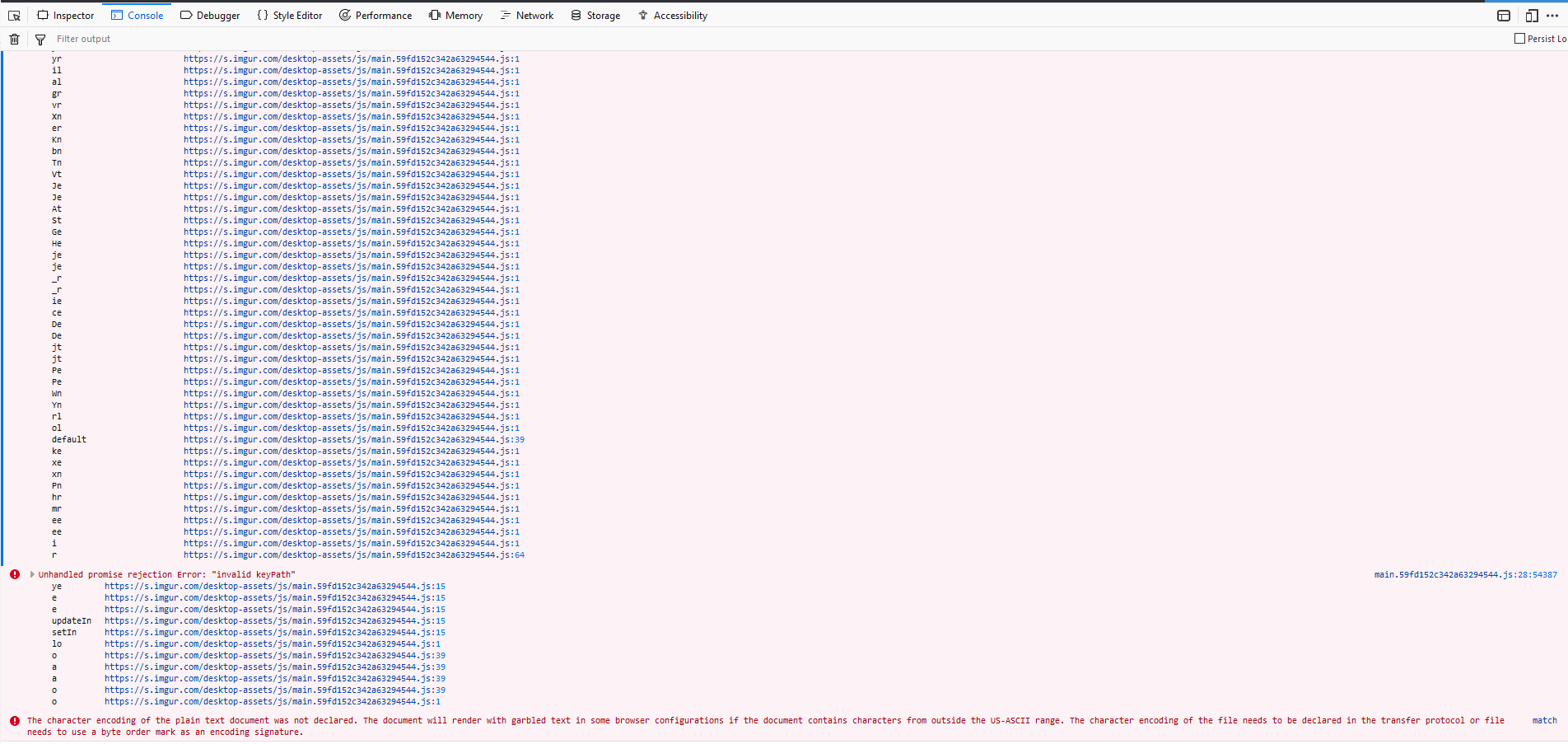 imgur.com - Page content does not load · Issue #56843 · webcompat/web-bugs · GitHub