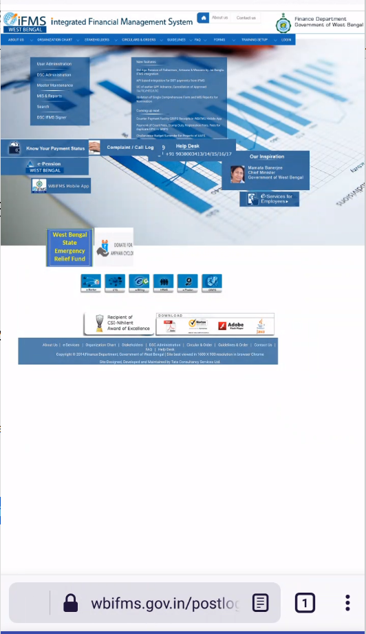 www.wbifms.gov.in - desktop site instead of mobile site · Issue #58228 ...