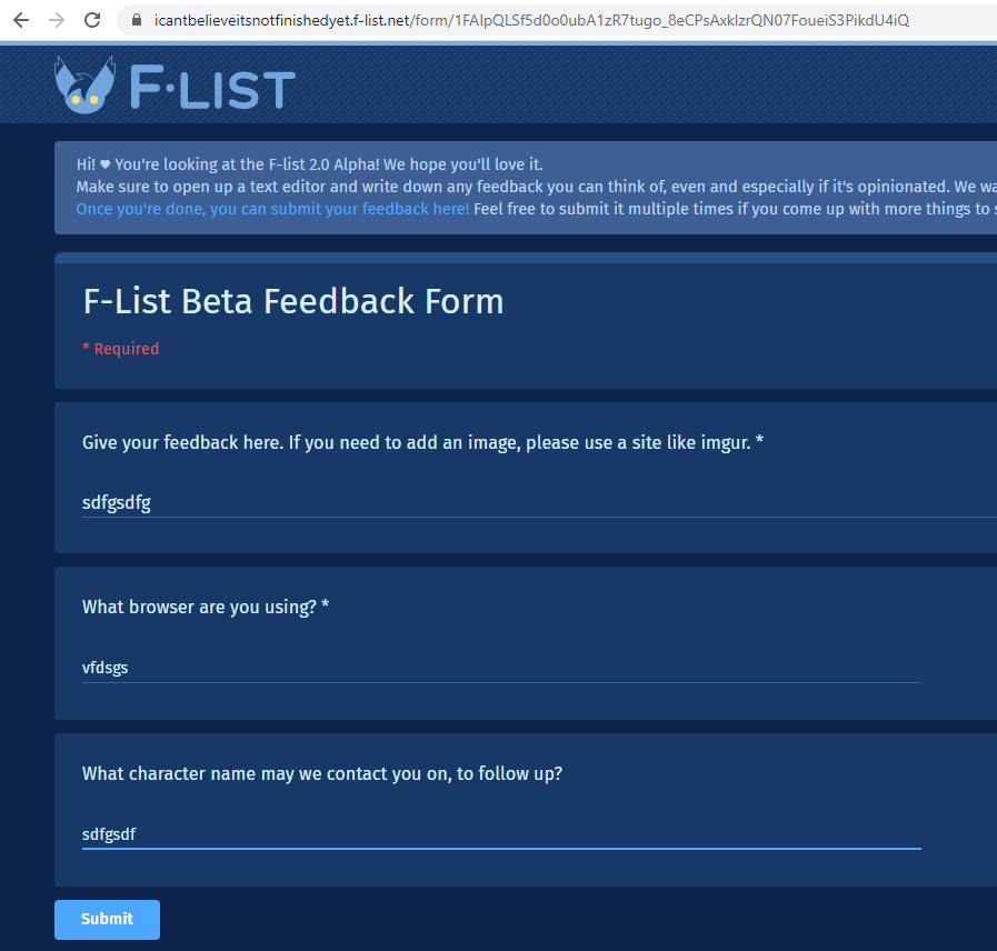 icantbelieveitsnotfinishedyet.f-list.net - Unable to fill in the form ...