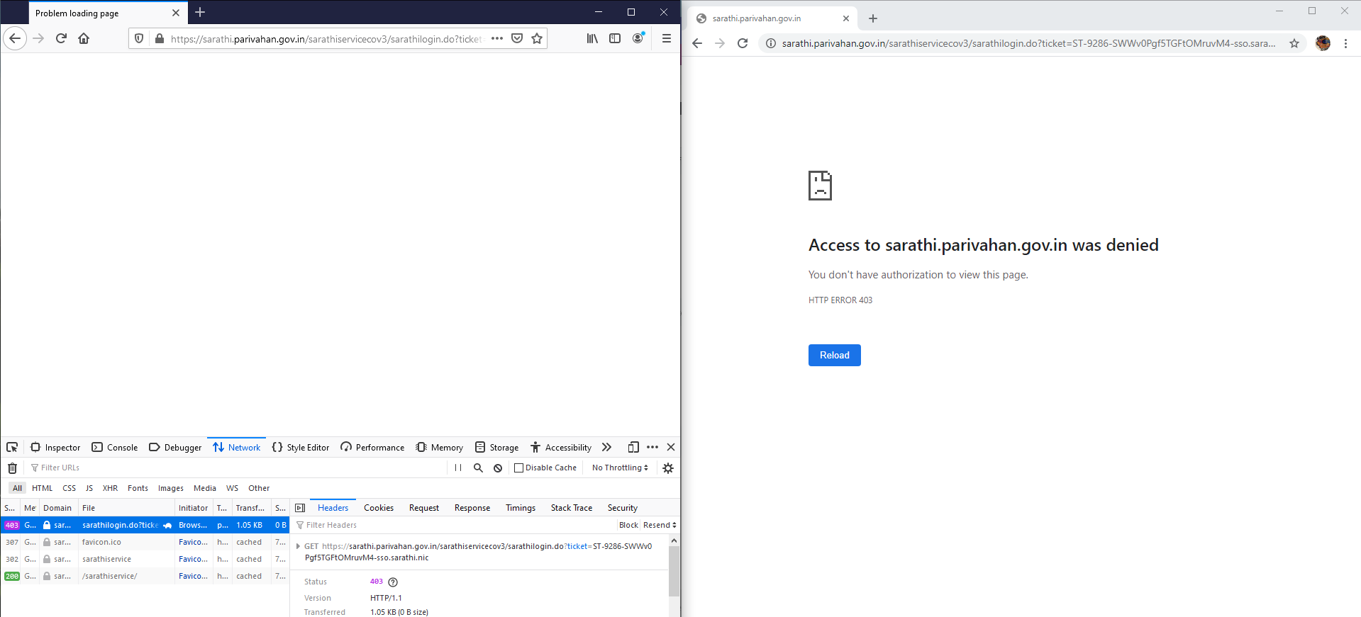 sarathi.parivahan.gov.in - see bug description · Issue #58571 ...