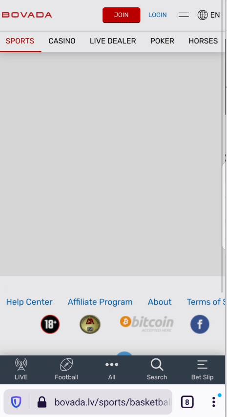 www.bovada.lv - Inconsistent behavior when accessing bet pages · Issue ...