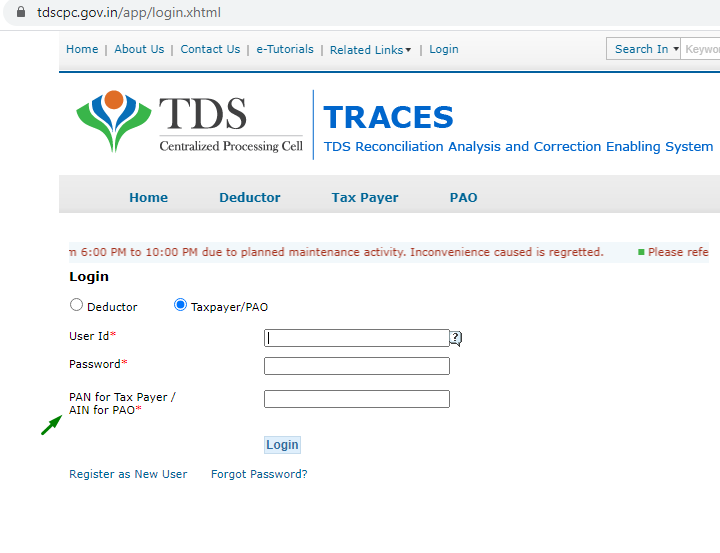 www.tdscpc.gov.in - Unble to login with "Taxpayer/PAO" · Issue #60066 ...