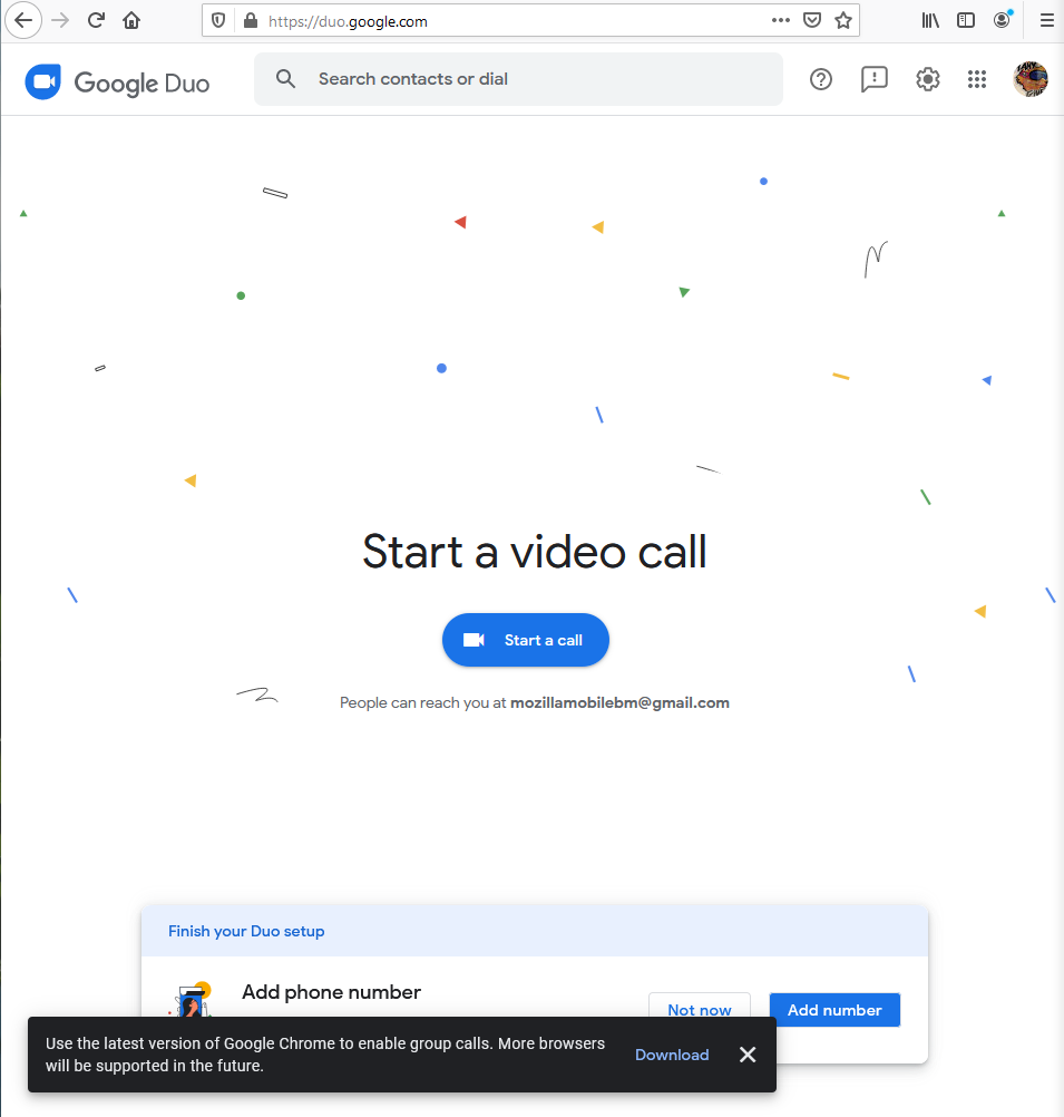 duo.google.com - "Group calls" are unsupported on Firefox · Issue ...