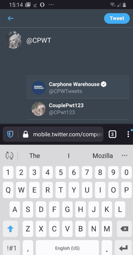 mobile.twitter.com - Incorrect behavior when typing when using ...