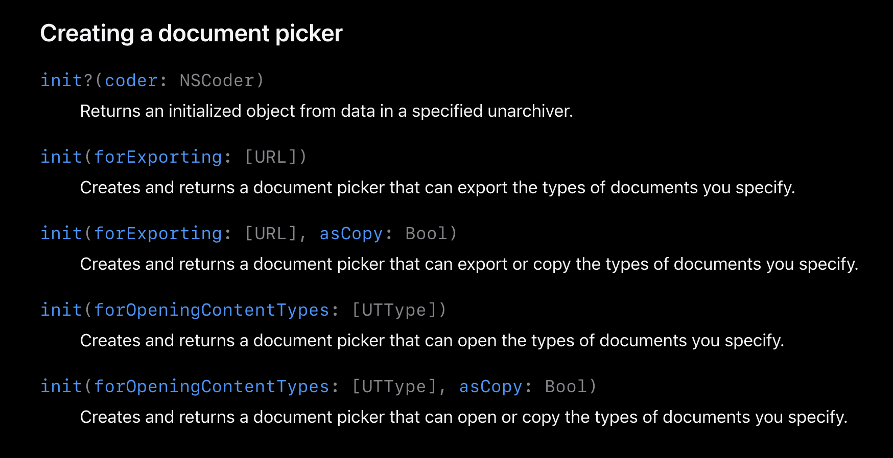 `'init(documentTypes:in:)'` was deprecated in iOS 14.0 · Issue #19745 · wordpress-mobile ...