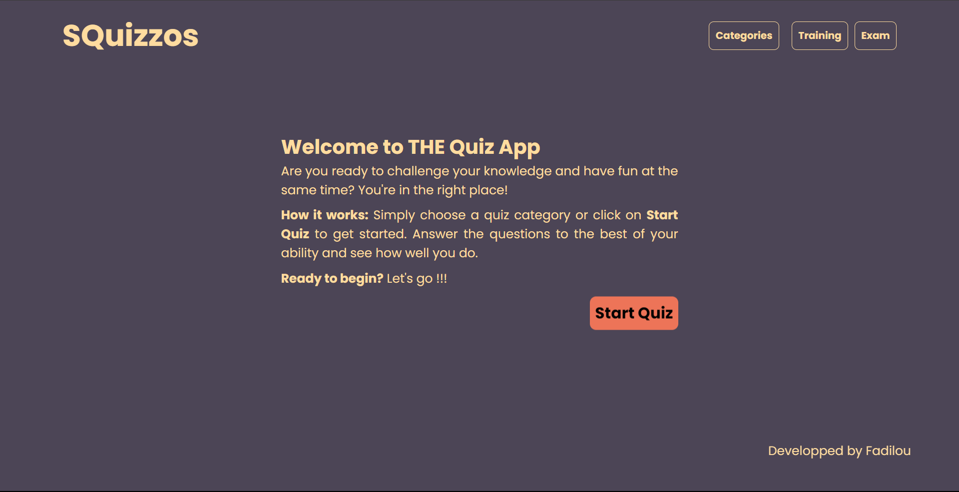 Github Fadilixquiz App This Repository Hosts The Source Code For A Dynamic Quiz Application