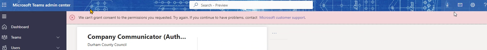 Issue when granting permissiosn · Issue #946 · OfficeDev/microsoft-teams-apps-company ...