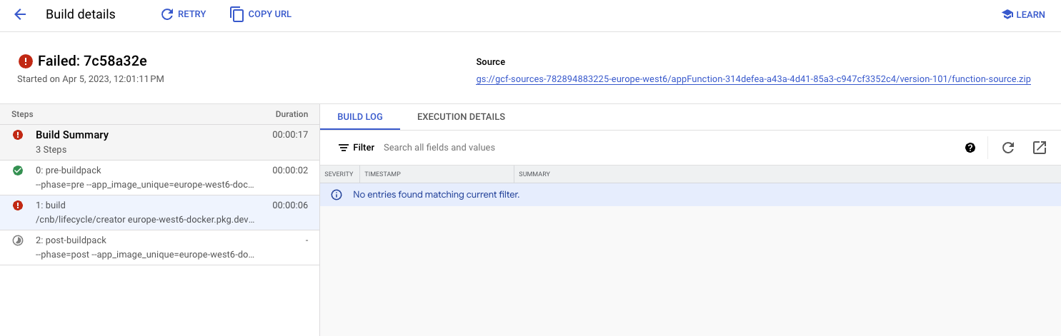 Can no longer deploy cloud function, failing at "Retrying task index 0" · Issue #5658 · firebase ...