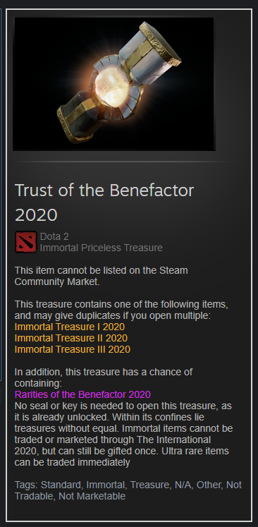 Trust Of The Benefactor 2020 Marketability Bug · Issue 6351 · Valvesoftwaredota2 Gameplay · Github