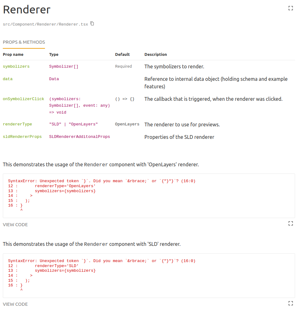 Docs Examples For Renderer Component Broken · Issue 1832 · Geostylergeostyler · Github