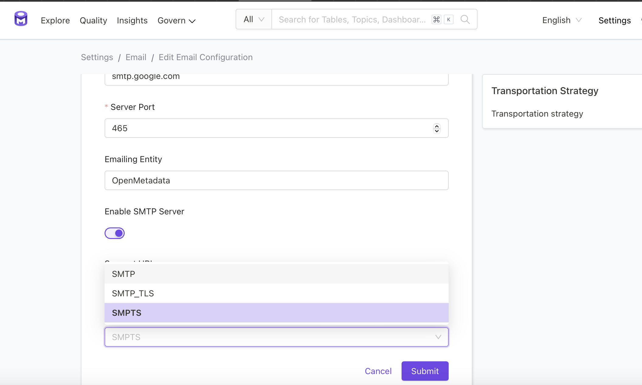 Error while connect SMTP-server with SMTPS Transportation Strategy · Issue #11306 · open ...