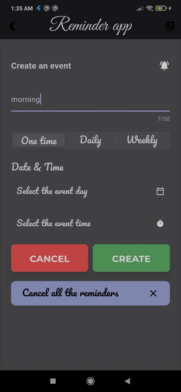 GitHub - KishanGaudani/reminder_app