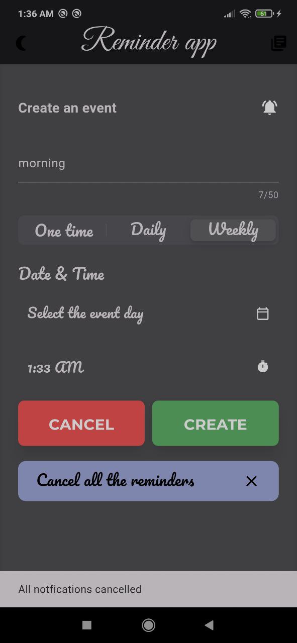 GitHub - KishanGaudani/reminder_app