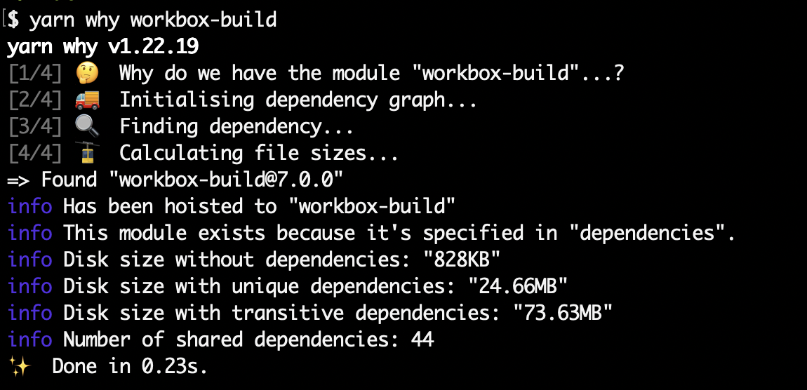 the workbox-build package pulls 73.63MB of dependencies · Issue #3236 · GoogleChrome/workbox ...