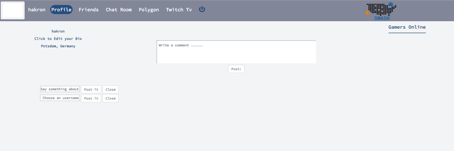 GitHub - hakron/Gamers-community: Final Project