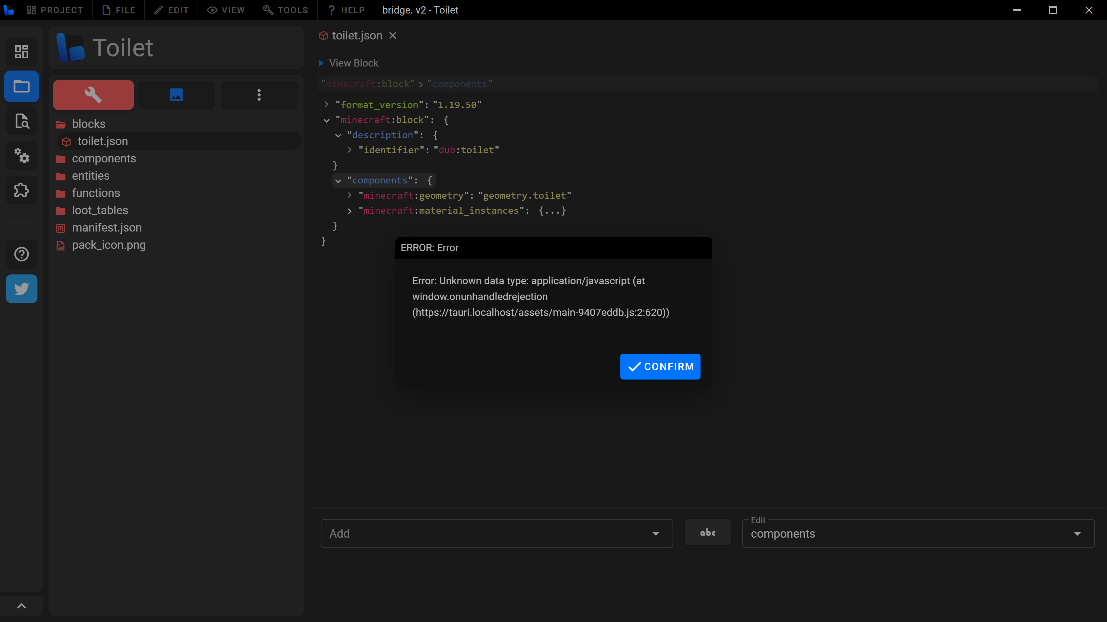 Extension store freezes using 1.8.5 v2 native app on windows 10 · Issue #840 · bridge-core ...