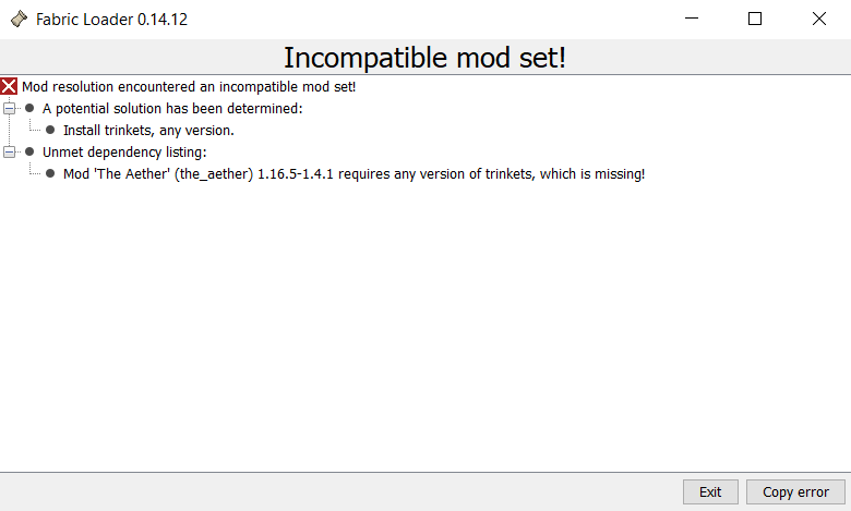 I'm told i have the aether mod installed, i don't · Issue #755 · FabricMC/fabric-loader · GitHub