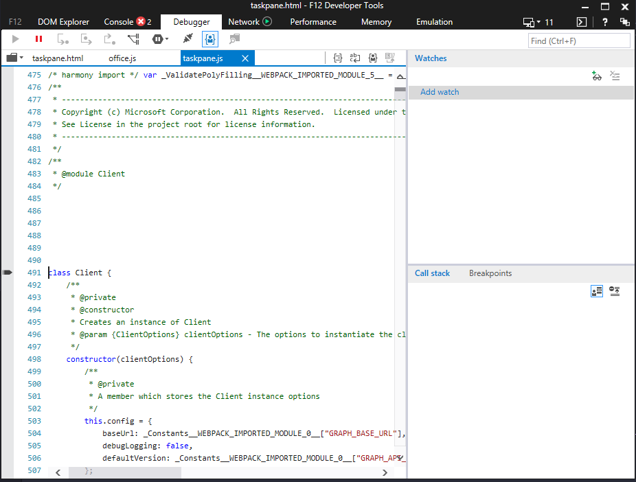 Unable to create a Client on Word-Add-In locally · Issue #233 · microsoftgraph/msgraph-sdk ...